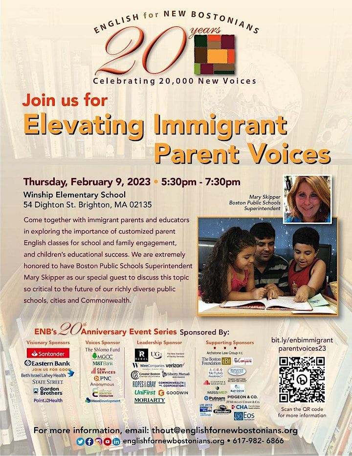 Elevating Immigrant Parent Voices, Winship Elementary School, Boston, 9 February 2023