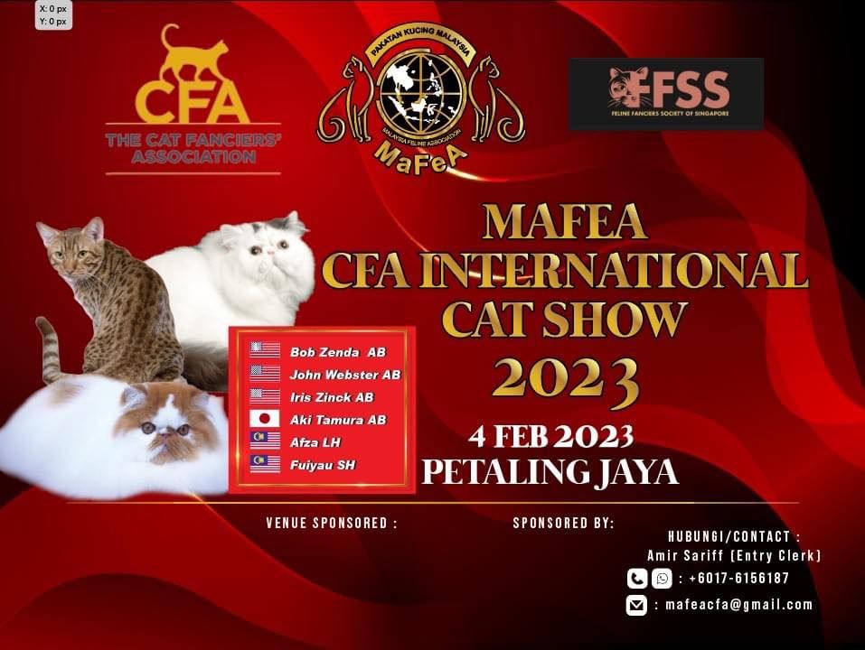 MaFeA CFA International Cat Show 2023, Jaya Shopping Centre, Petaling Jaya, 4 February 2023