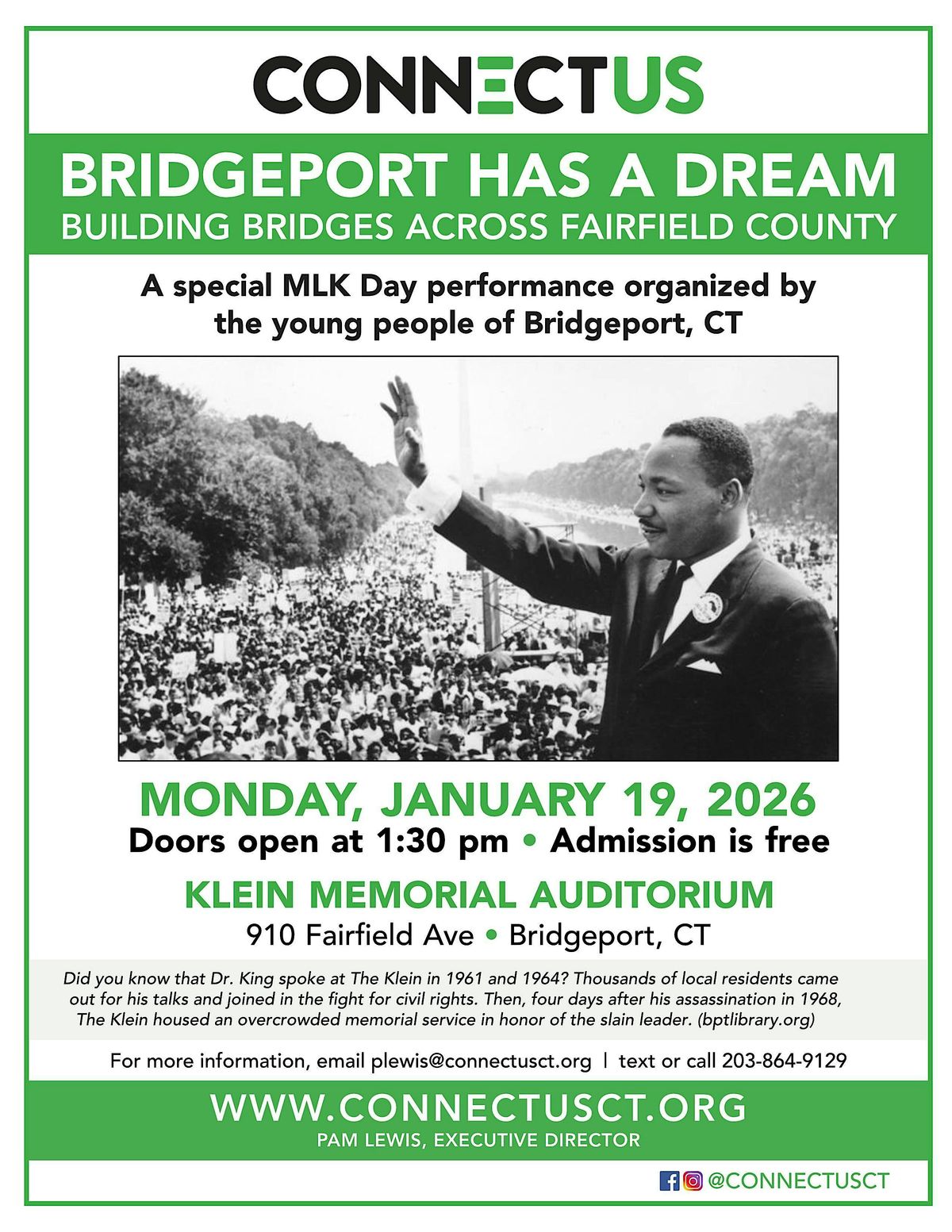 Martin Luther King Jr. Day - Bridgeport Has A Dream, 910 Fairfield Ave ...