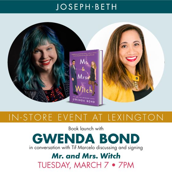 Book launch with Gwenda Bond with Tif Marcelo discussing and signing Mr ...