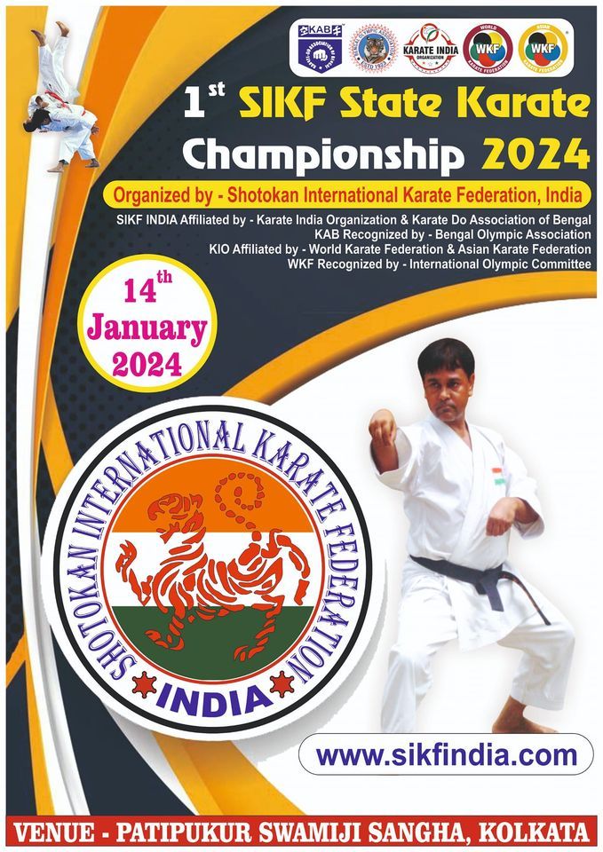 1st SIKF INDIA State Karate Championship 2024, Swamiji Sangha, Kolkata ...