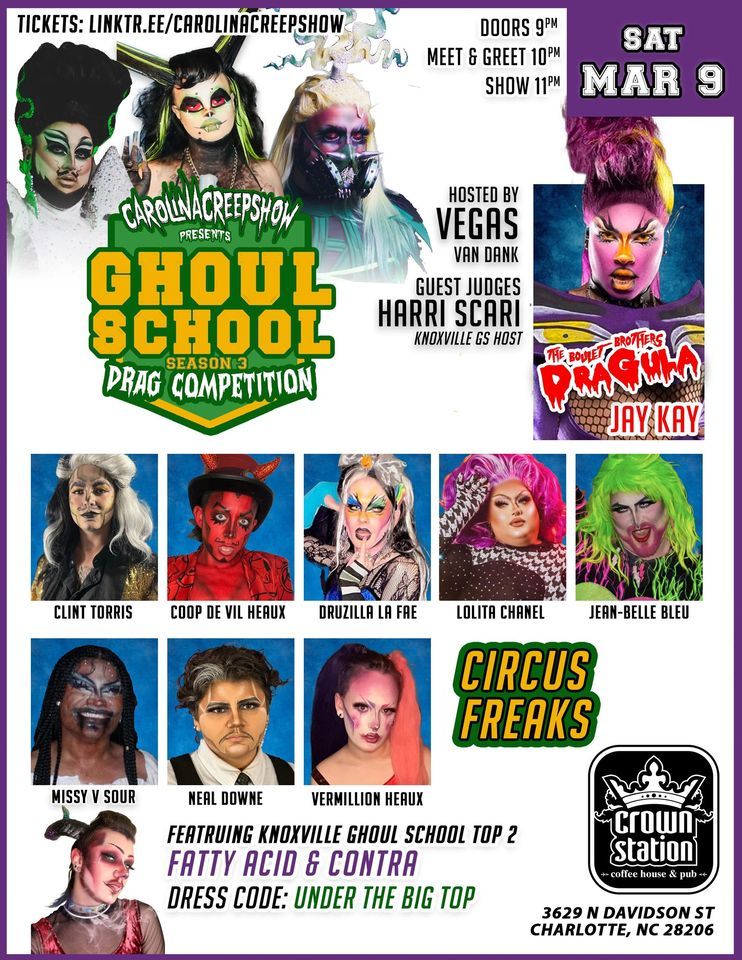 Ghoul School: Drag Competition ft JAY KAY, Crown Station, Charlotte, 9 ...