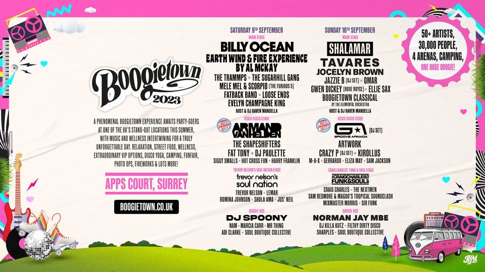 Boogietown 2023, Apps Court, Walton-on-thames, 9 September to 10 September