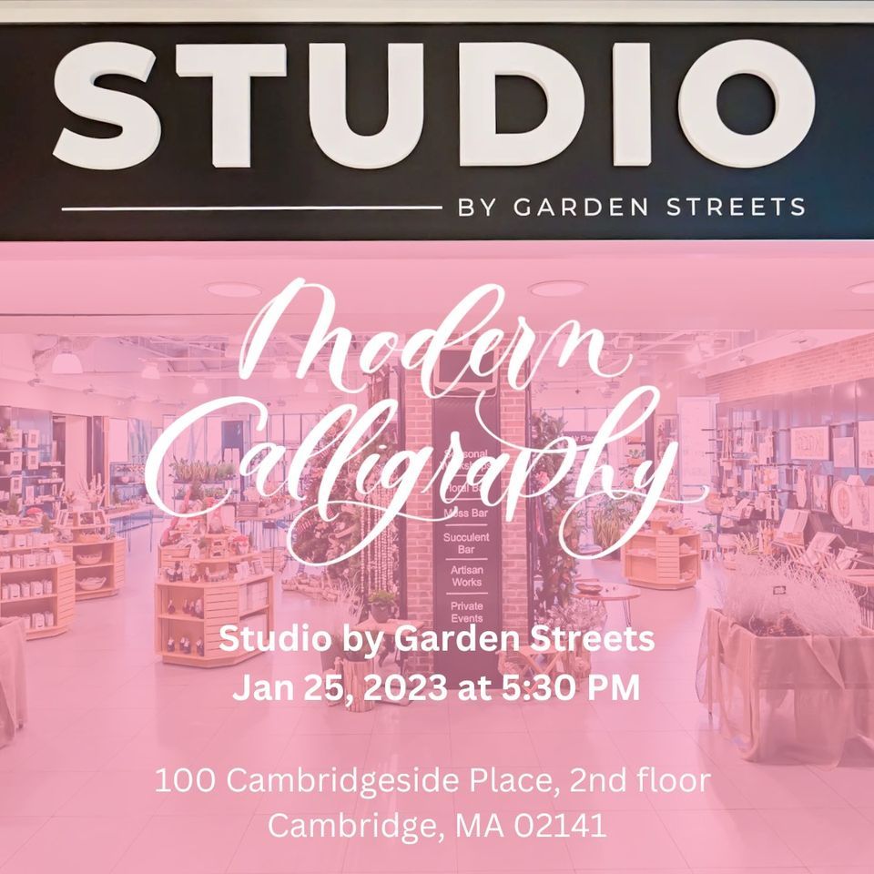 Modern Calligraphy at Studio by Garden Streets in Cambridge ...