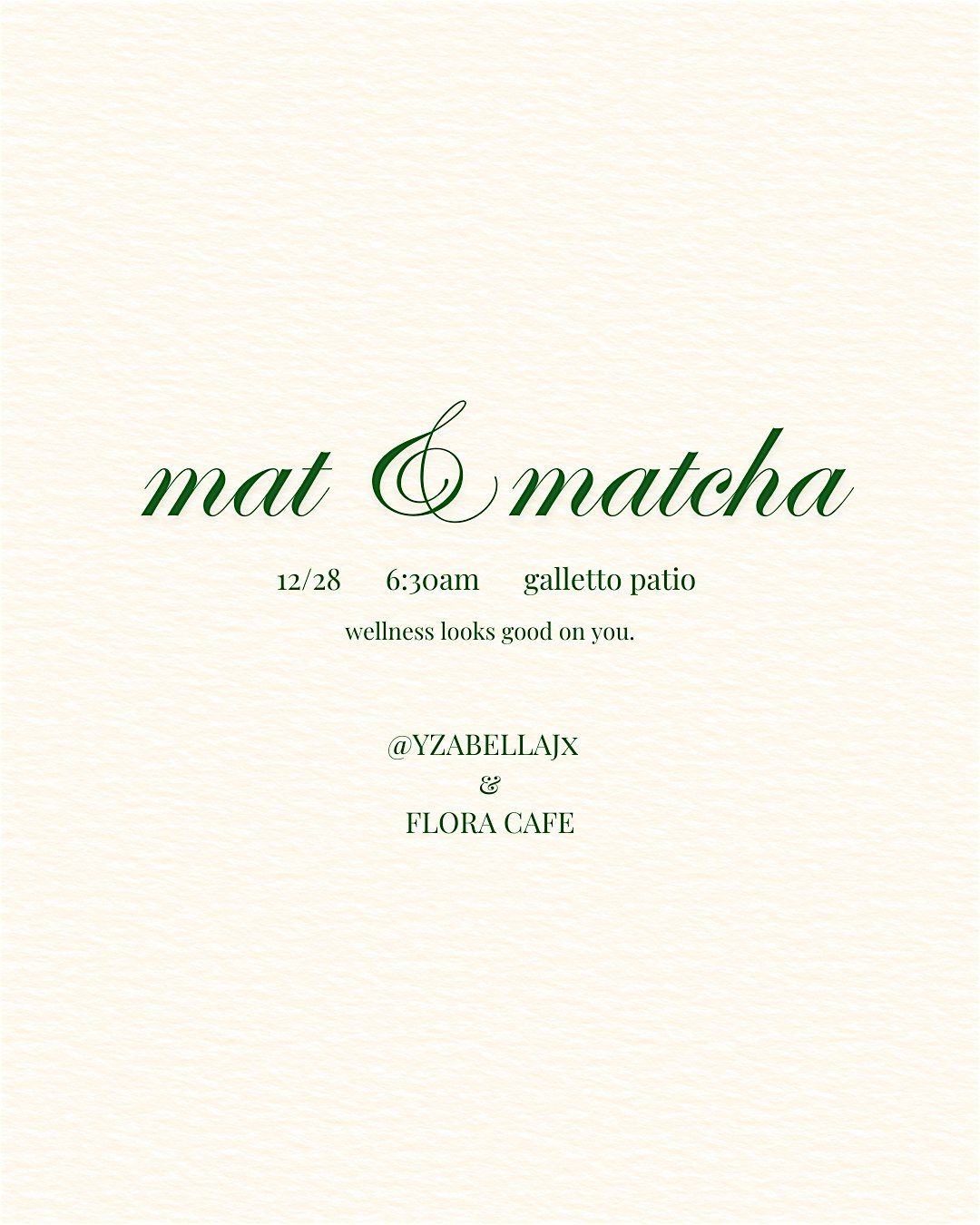 mat & matcha, Galletto Ristorante, Modesto, 28 December 2025