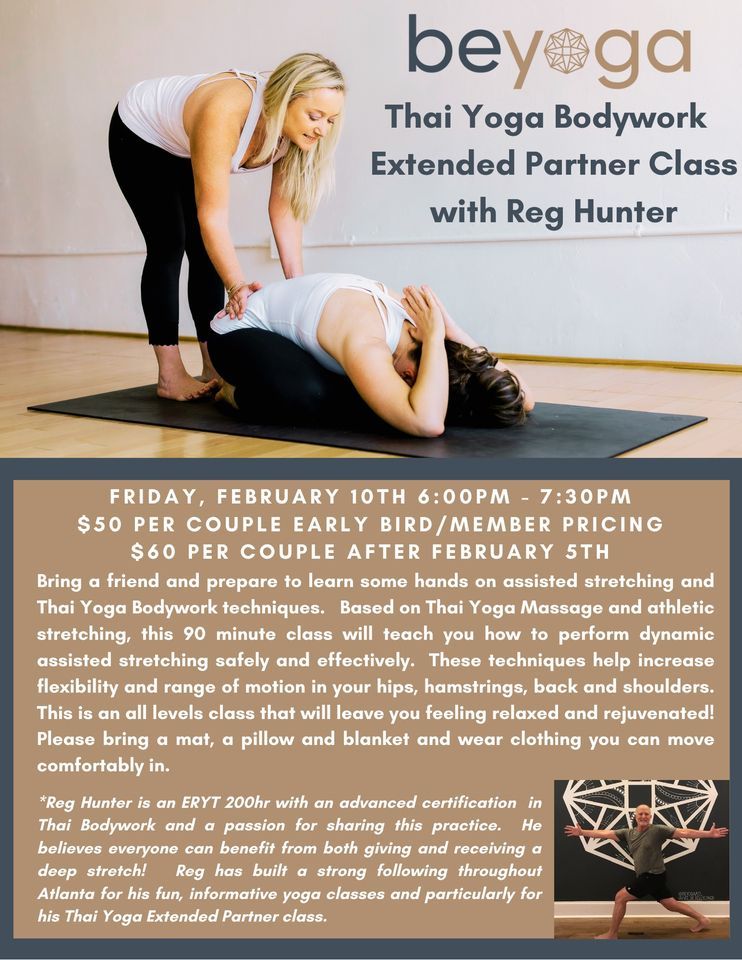 Thai Yoga Bodywork Extended Partner Class, Be yoga, Marietta, 10 ...