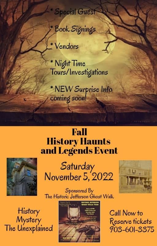 Fall History: Haunts and Legends 2022, Jefferson Convention Center, 5 ...