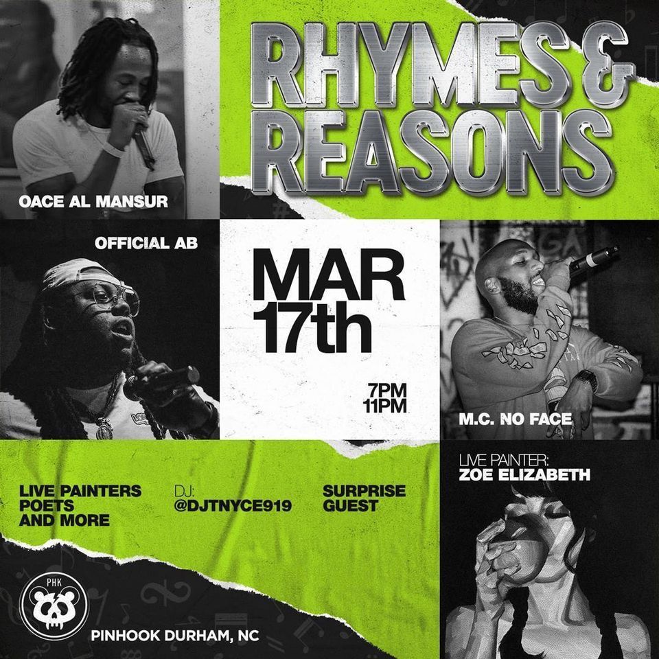 Rhymes & Reasons, The Pinhook, Durham, 17 March 2024
