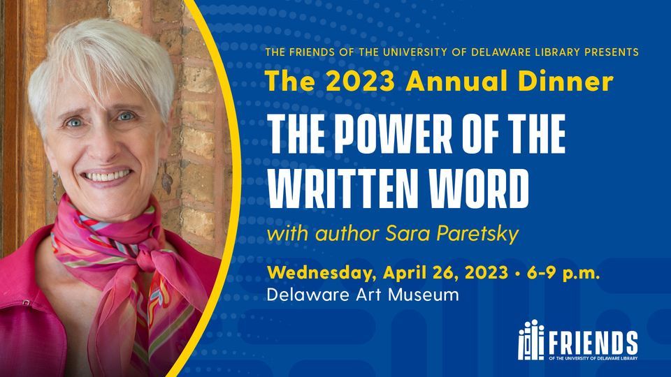 The Power of the Written Word with Sara Paretsky, Delaware Art Museum ...