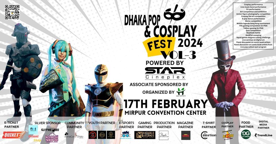 Dhaka POP & Cosplay Fest 2024 - Vol 3, Mirpur Convention Center, Dhaka ...