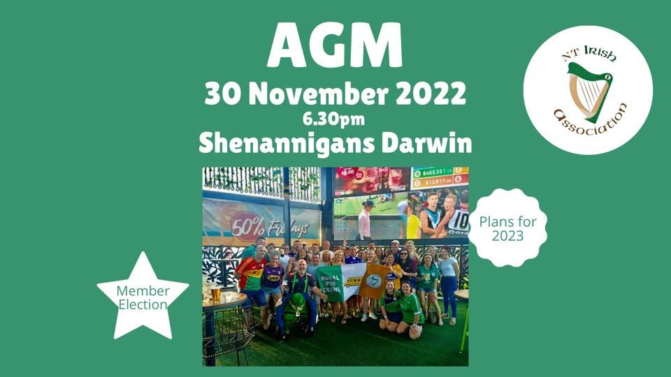 NT Irish Association 2022 AGM, Shenannigans Darwin, 30 November 2022