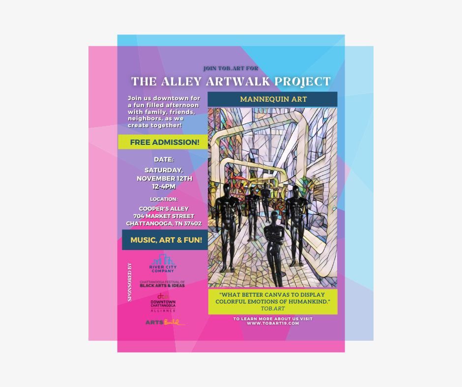 The Alley Artwalk Project, Cooper's Alley, Chattanooga, 12 November 2022