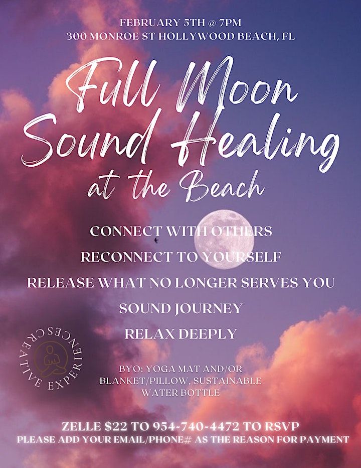 Full Moon Sound Healing, 300 Monroe St, Hollywood, 5 February 2023