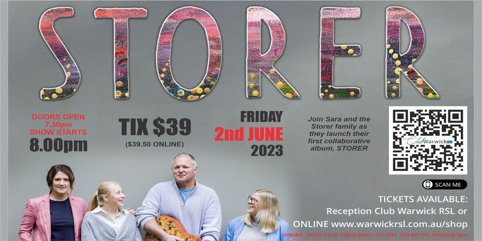 Sara Storer and Family, Club Warwick RSL, 2 June 2023