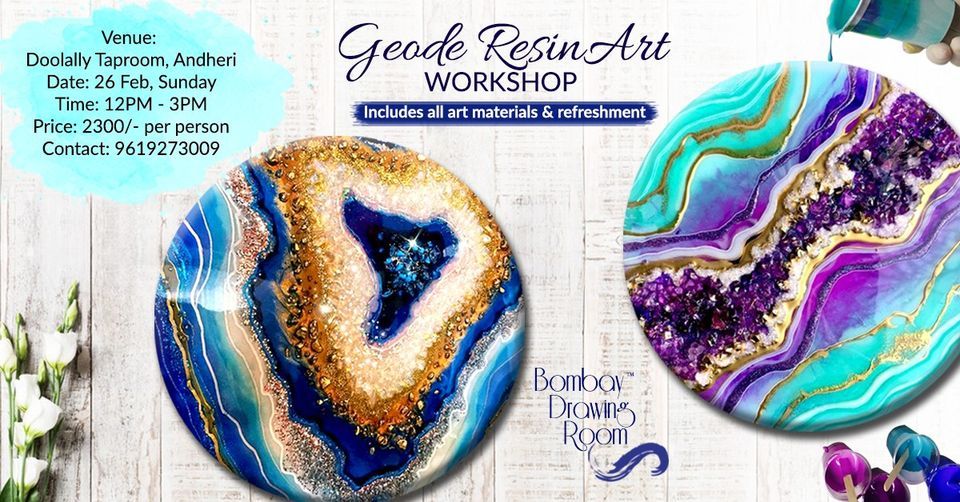 Geode Resin Art Workshop, Doolally Taproom, Andheri, Mumbai, 26 ...