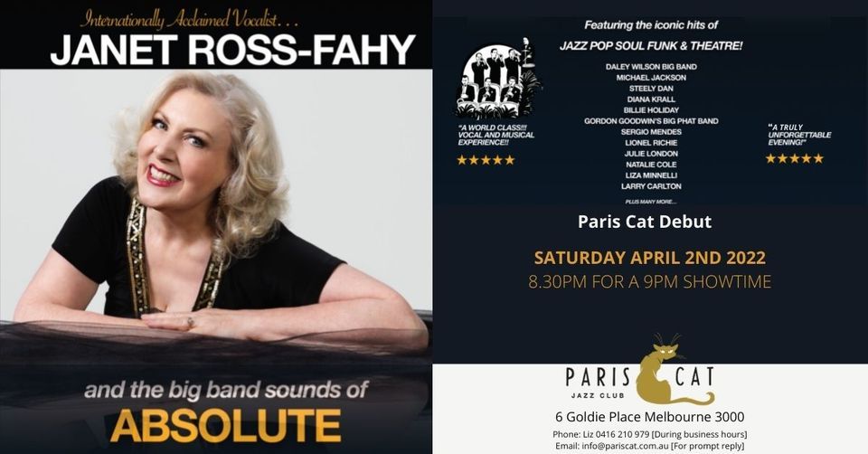 Janet Ross-Fahy, her Big Band & Absolute @ Paris Cat, Paris Cat Jazz ...