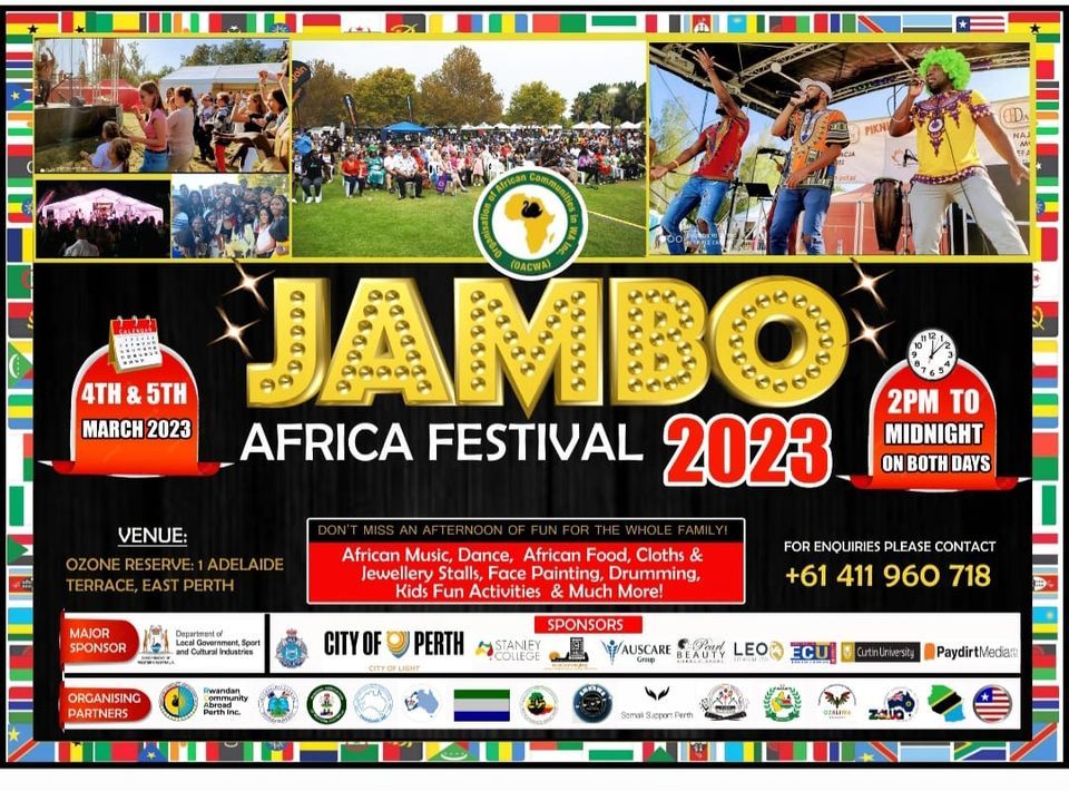 Jambo Africa 2023 Festival, 1 Adelaide Ter, East Perth WA 6004 ...