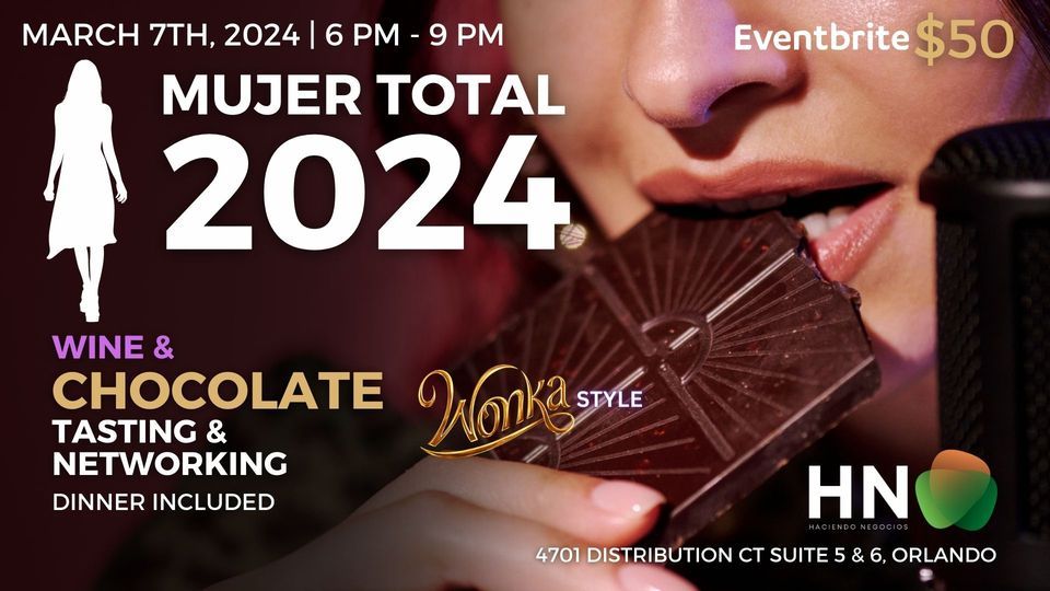 MUJER TOTAL 2024: Wine & Chocolate Tasting Wonka Style, 123 Sign.net ...