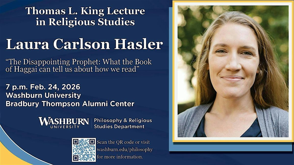 Thomas L. King Lecture in Religious Studies with Dr. Laura Carlson ...