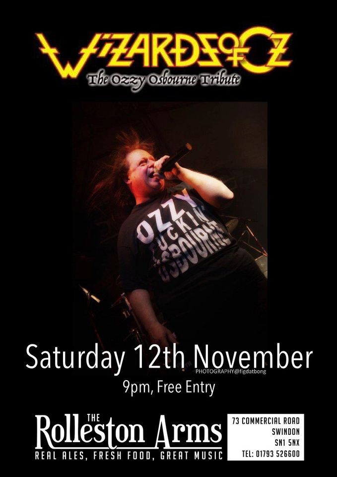 Wizards of Oz - A tribute to Ozzy!, The Rolleston Arms Hotel, Swindon ...