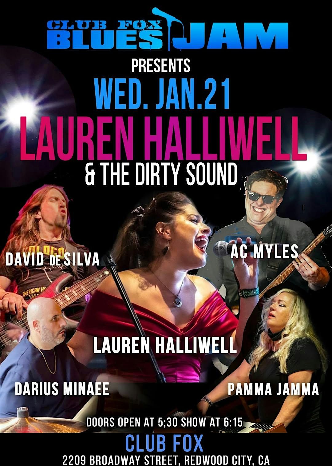 Club Fox Blues Jam LAUREN HALLIWELL & THE DIRTY SOUND, Club Fox ...