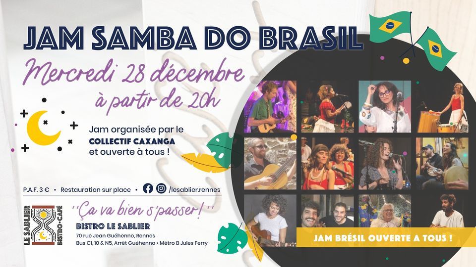 Jam Samba do Brasil au bistro Le Sablier ! , Le Sablier, Rennes, 28 ...