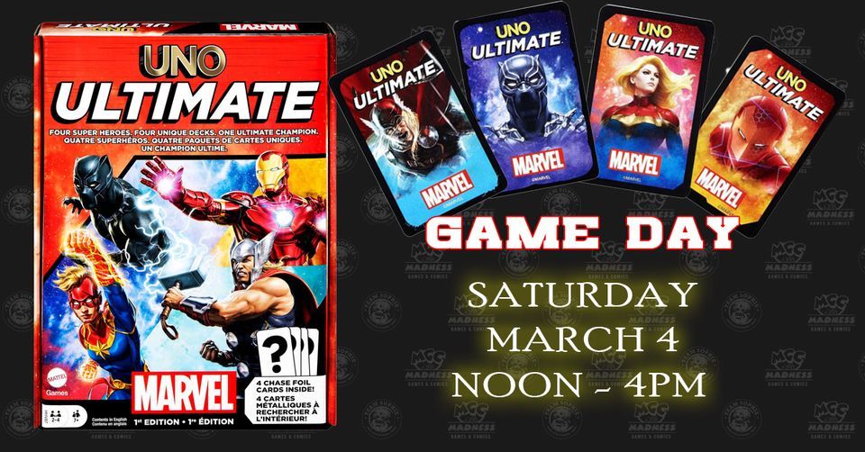 Uno Marvel Ultimate, Madness Games & Comics, Plano, 4 March 2023