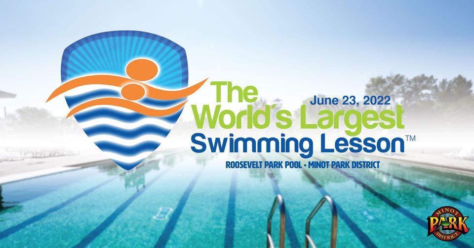 Worlds Largest Swimming Lesson, Roosevelt Park Pool, Minot, 23 June 2022