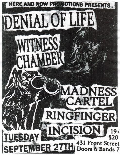 DENIAL OF LIFE & WITNESS CHAMBER FT: MADNESS CARTEL / RINGFINGER ...