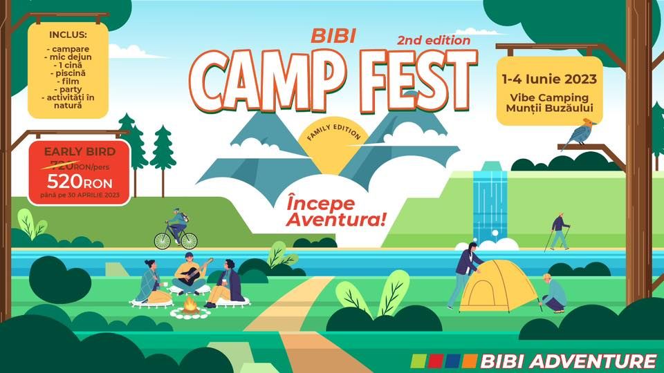BIBI CAMP FEST 2023 - Cel mai tare festival pentru părinți și copii!, Vibe Camping, Brasov, 1 ...