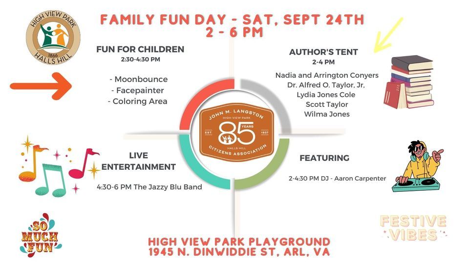 Family Fun Day at High View Park, 1945 N Dinwiddie St, Arlington, VA ...