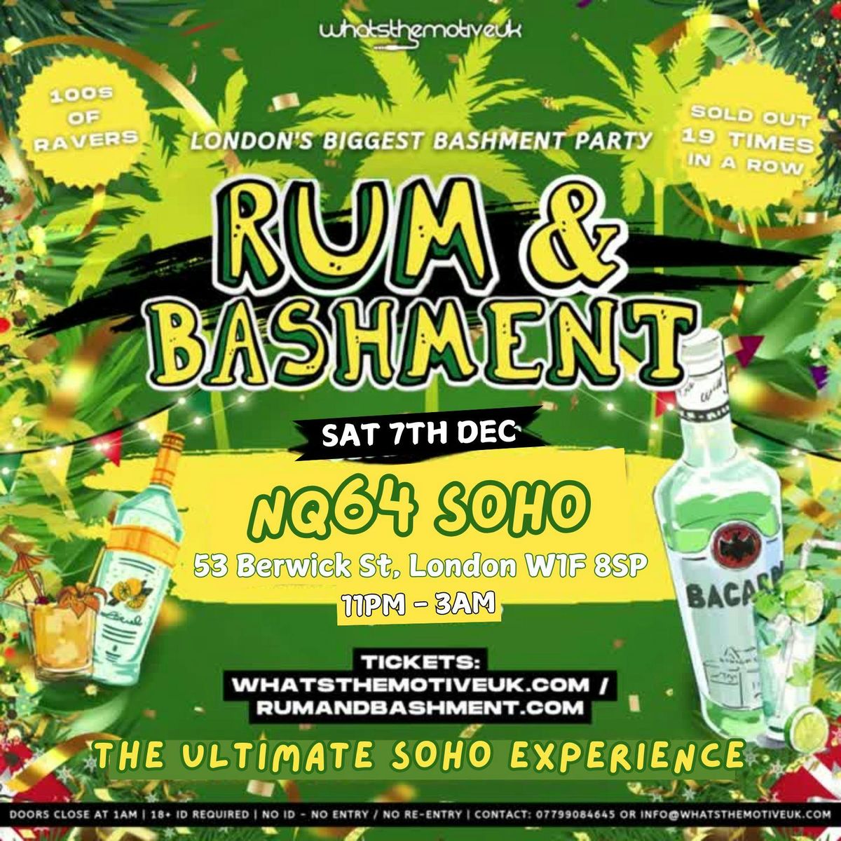 RUM & BASHMENT - Londons Biggest Arcade Bashment Party (FREE B4 12AM ...