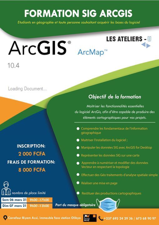 FORMATION SIG (ArcGIS), Carrefour Biyem-assi, Douala, 6 March 2021