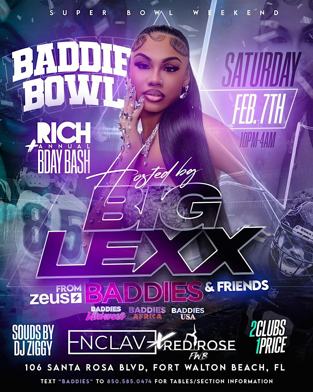Zeus Network Baddies Bowl Hosted by BIG LEX & Friends, Red Rose ...