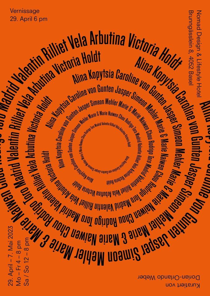 Kunst im Nomad 2023, Nomad Design & Lifestyle Hotel, Basel, 29 April 2023