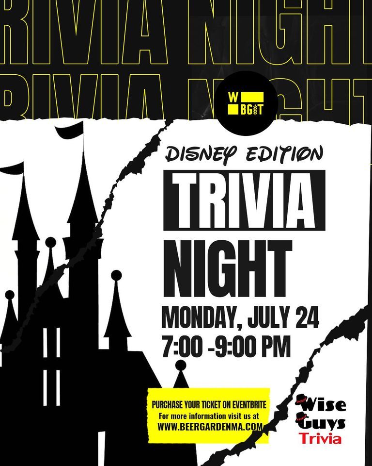 DISNEY Themed Trivia at the Worcester Beer Garden, Worcester Beer ...