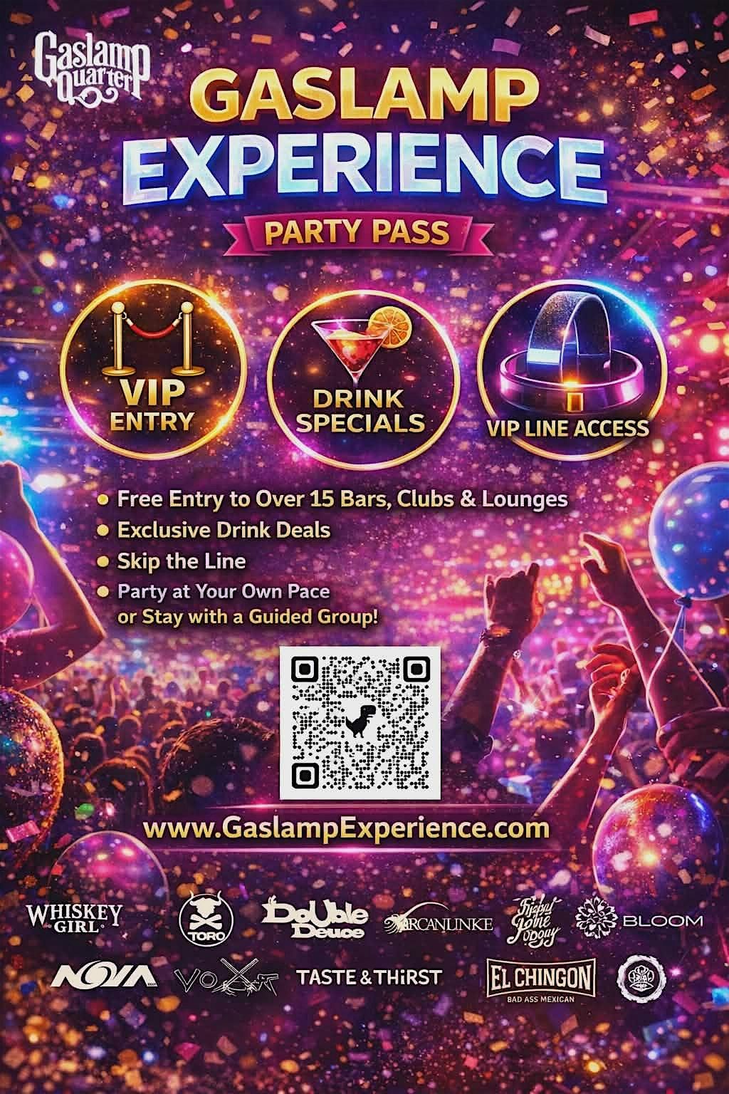 Mardi Gras Gaslamp Experience 20 CLUBS IN 1 NIGHT - Party Pass, Good ...