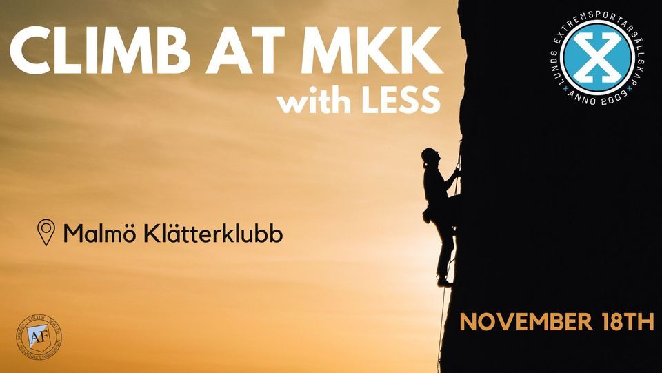 Climb at MKK with LESS, Malmö Klätterklubb, 18 November 2022
