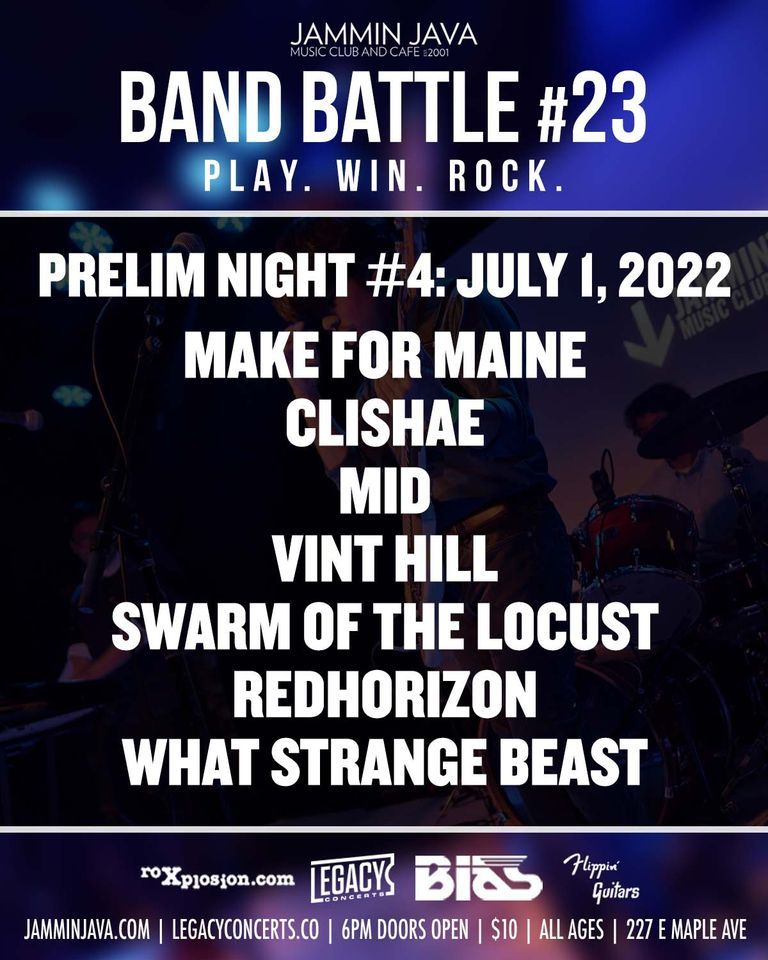 Band Battle #23: Preliminary Round Night 4 at Jammin Java, 227 Maple ...