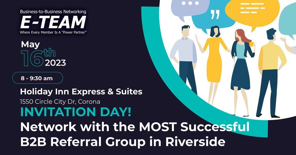 Invitation Day with the Riverside Corona Executive chapter, Holiday Inn ...