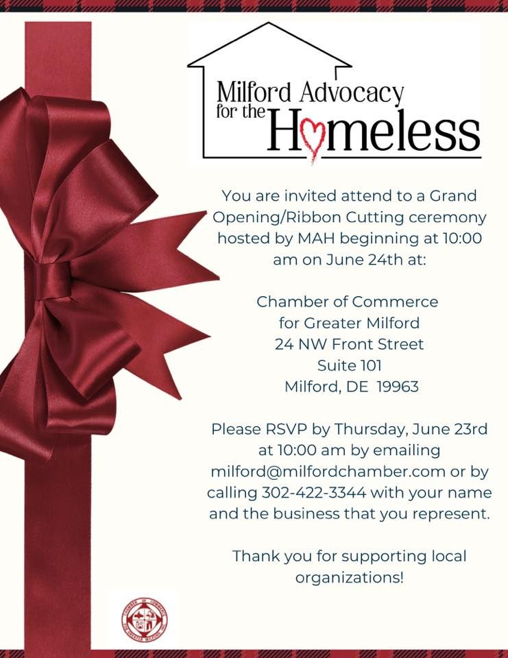 Milford Advocacy for Homeless Ribbon Cutting, 24 NW Front St, Milford ...