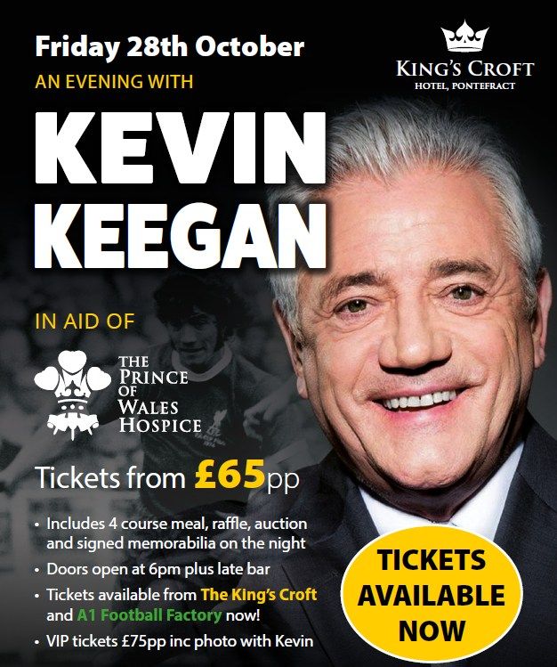 An Evening With Kevin Keegan, Kings Croft Hotel, Pontefract, 28 October ...