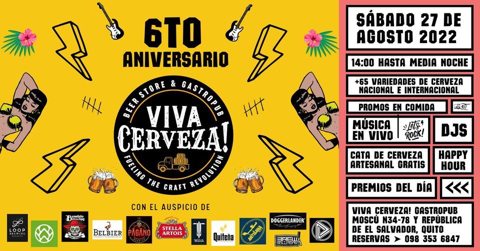 6to Aniversario de VIVA CERVEZA!, VIVA Cerveza Gastropub - La Carolina ...