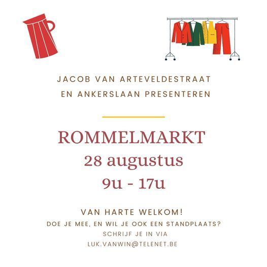 Rommelmarkt Jacob Van Arteveldestraat + Ankerslaan, Jacob van ...
