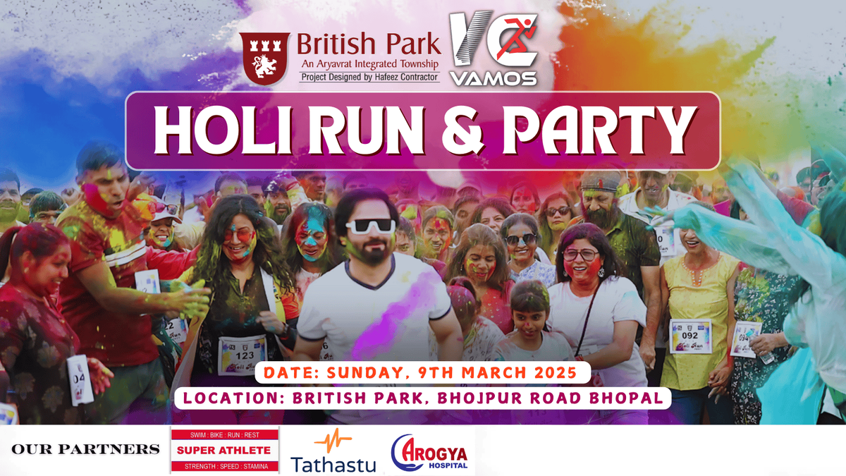 HOLI RUN 2025, British Park, Bhopal, 9 March 2025
