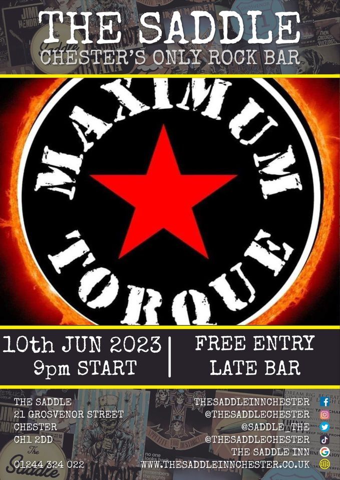 Maximum Torque (Rock Covers Band), The Saddle - Live Music Venue, Bar ...
