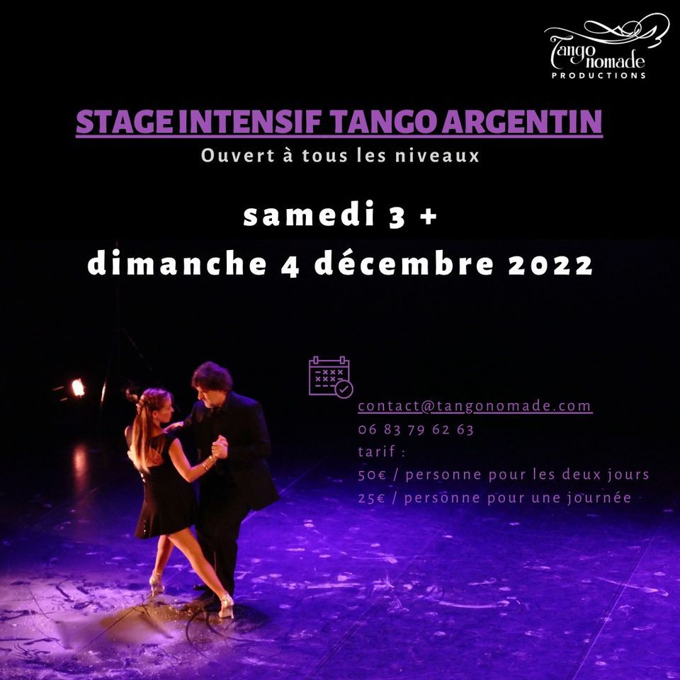 Stage Tango Argentin avec PIM et DO AMADO. DES FONDAMENTAUX AUX TECHNIQUES MODERNES, 13 Rue du ...