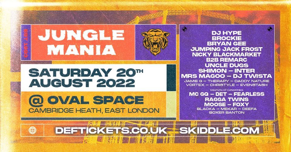 Jungle Mania Summer BBQ | All Day All Night | London, Oval Space ...