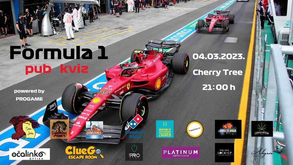Formula 1 - pub kviz, Cherry Tree, Zagreb, 4 March 2023