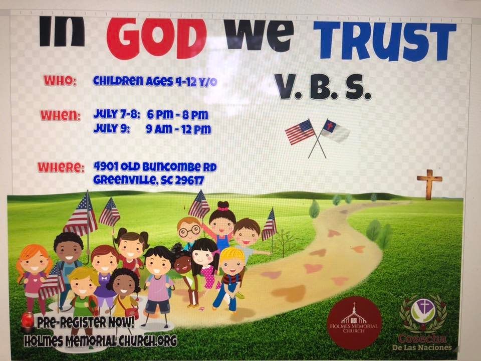 Liberty VBS 2022, Holmes Memorial Church, Greenville, 7 July to 9 July